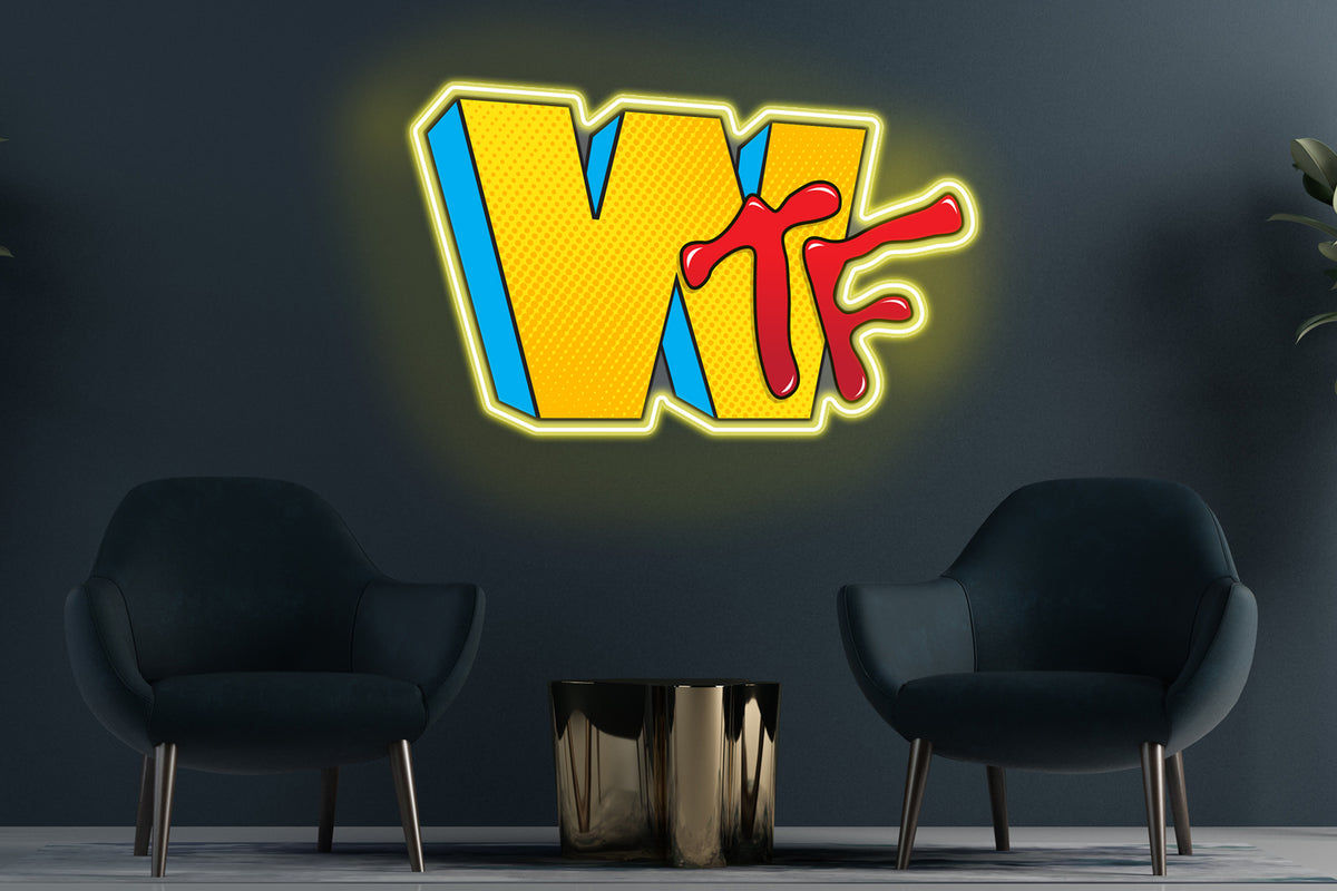 WTF Custom Neon LED Sign | Fun & Playful Home Decor